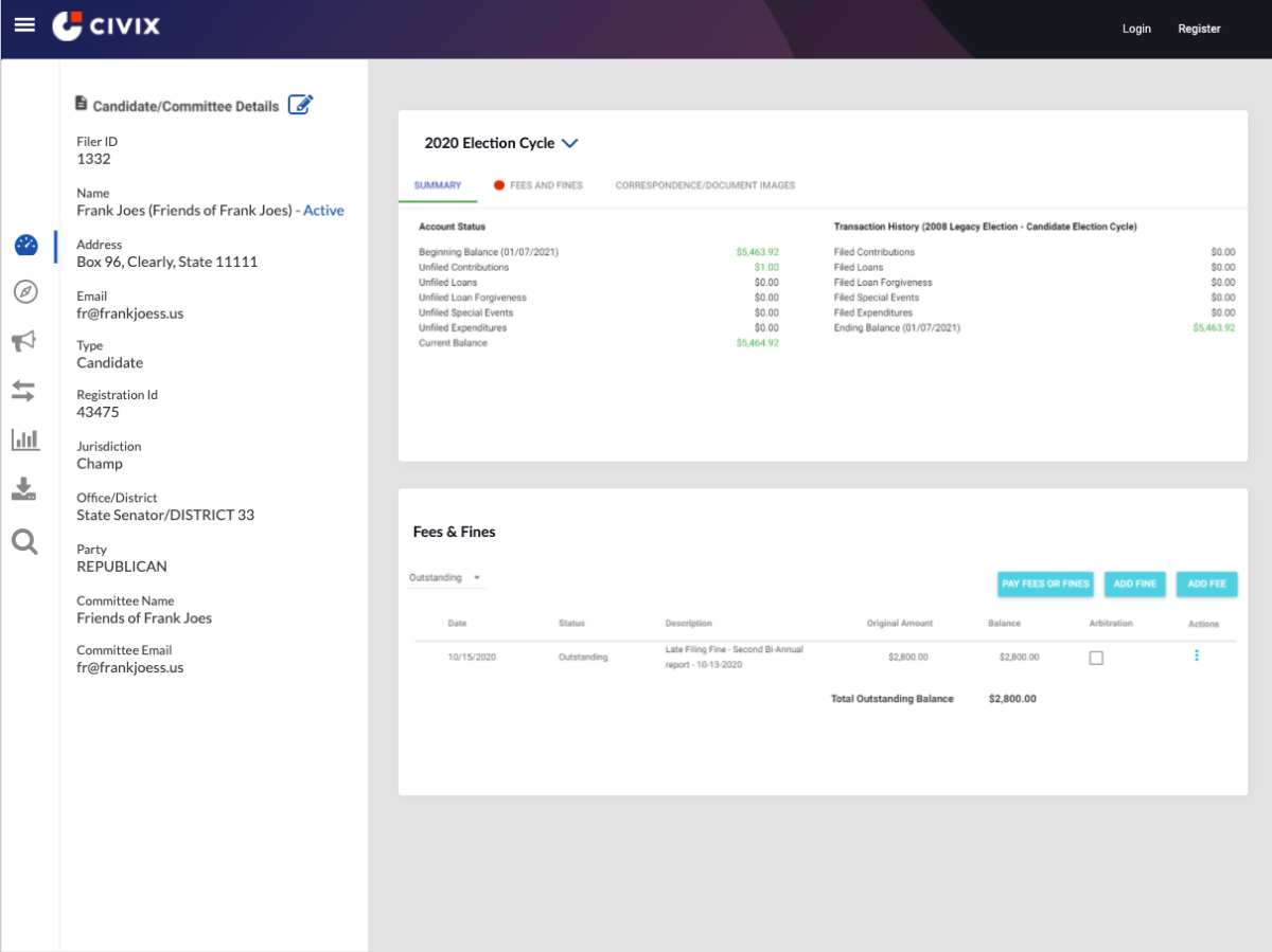 Campaign Finance Software | Civix